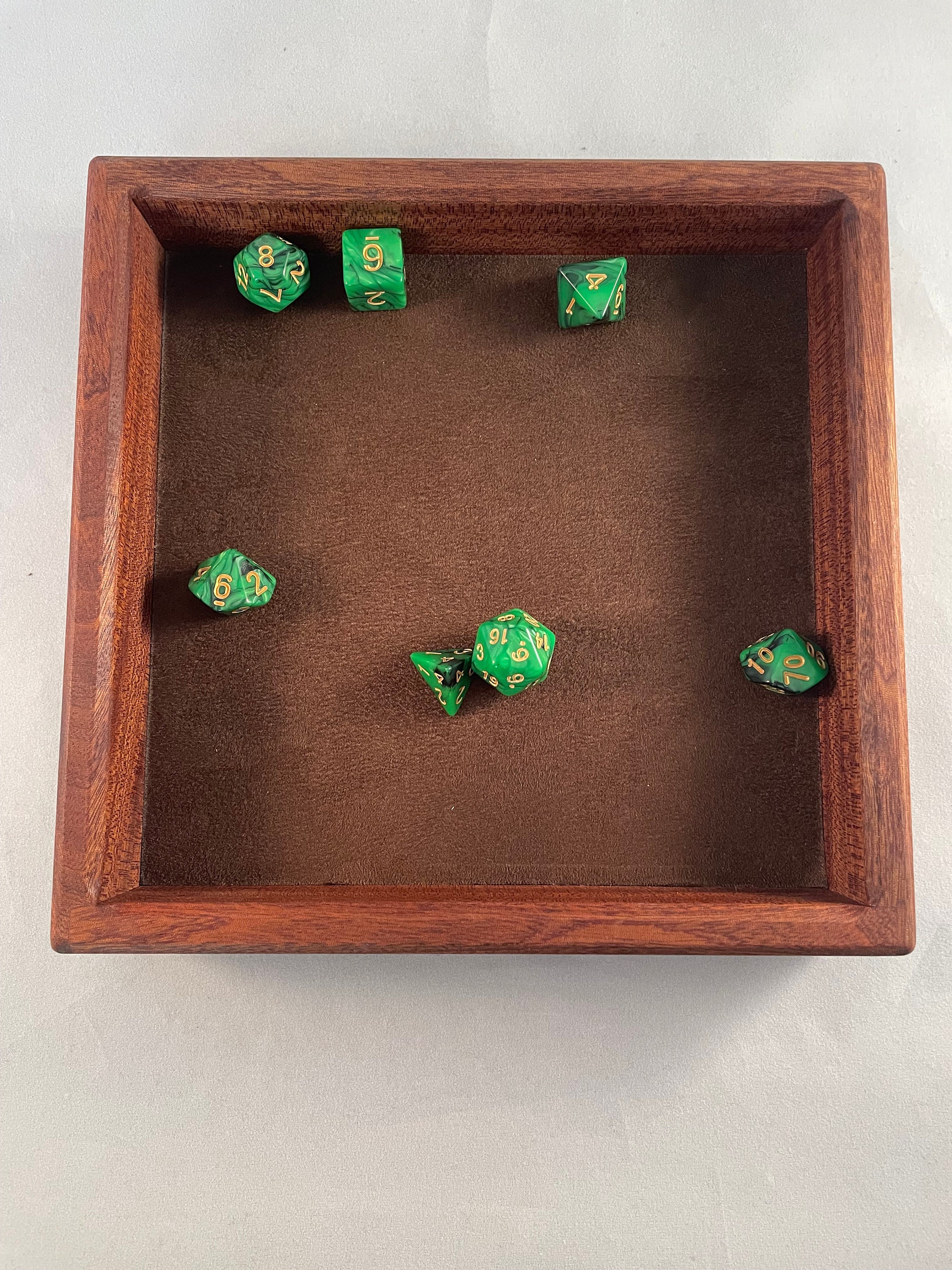 Handcrafted Sapele Wood Dice Tray With Faux Suede Lining - Etsy