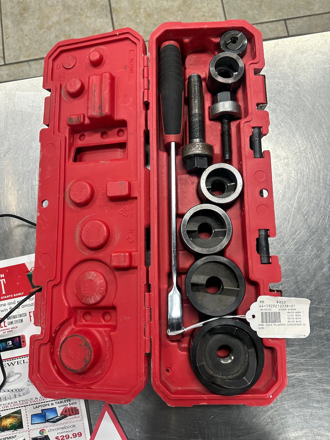 Milwaukee Hole Punch Kit Hand Ratchet Knockout Set Tool Set Kit ...