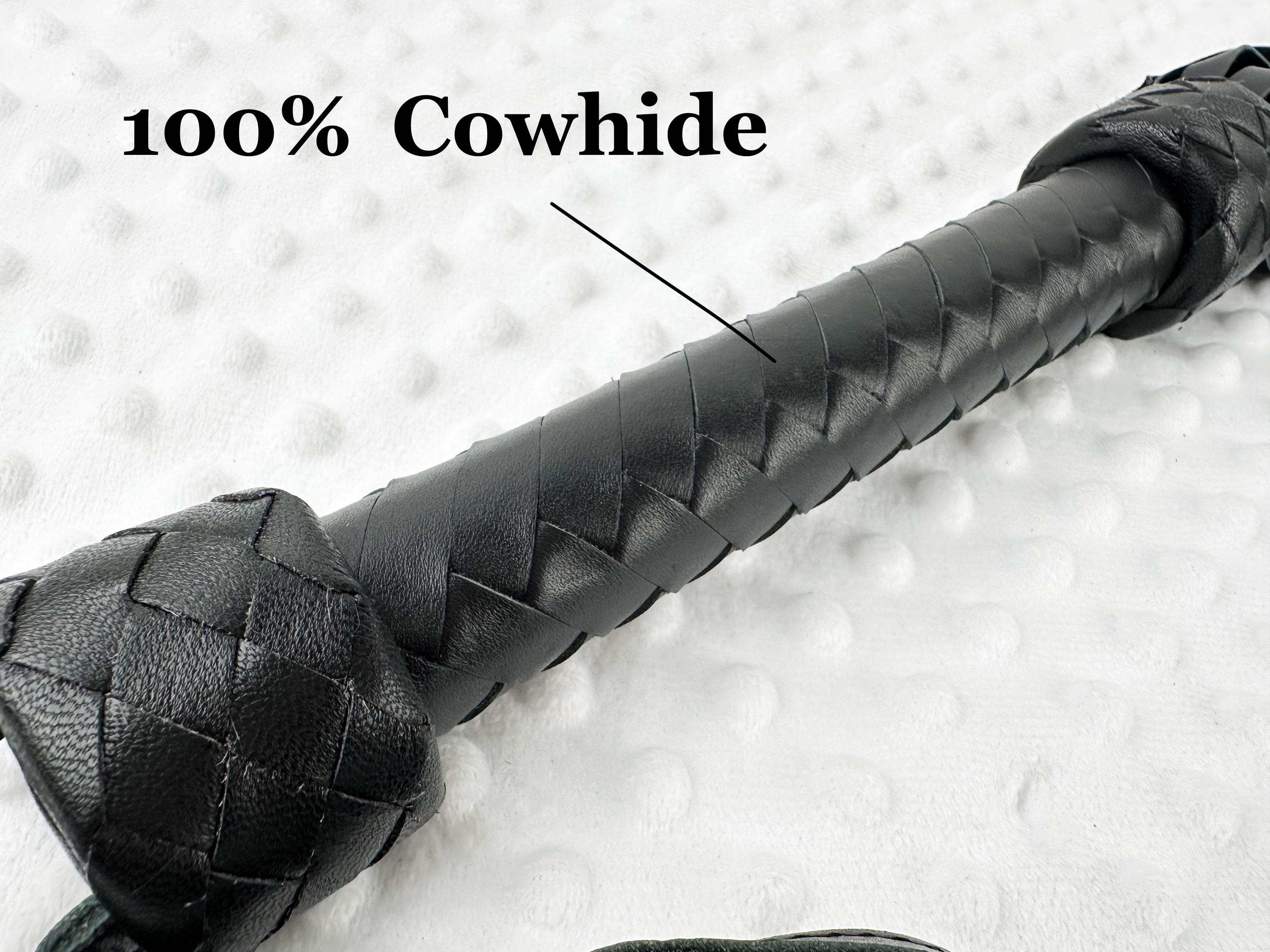 Leather Flogger With Braided Handle,handmade BDSM Fetish Whip,genuine ...