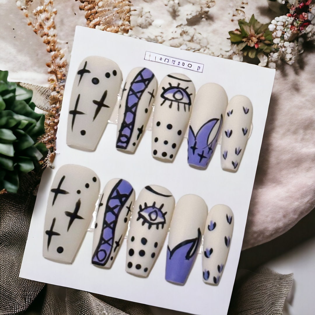 Ancient Greek Mystic Eye Coffin Press-on Nails – Greek Mythology, Eye ...