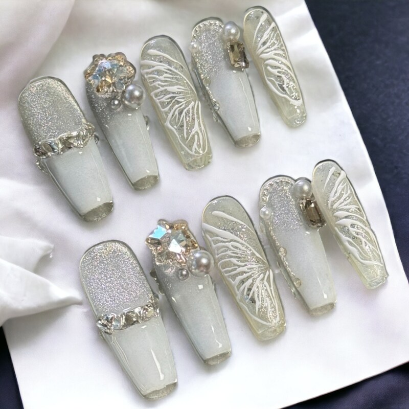 Long Fake Nails - Etsy