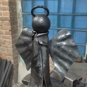 Steel Forged Angel Statue - Metal Sculpture - Etsy