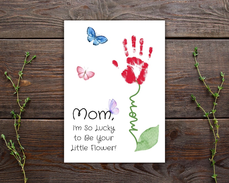 Mother’s & Father’s Day Handprint Art, Kids Printable Gift Craft, All ...