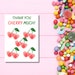 Cherry Thank You Note, Thank You Card, Thank You Berry Much Printable ...