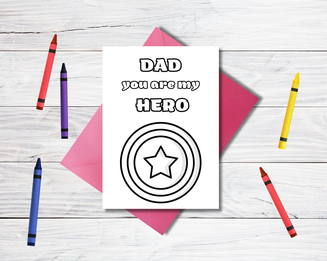 Printable Best Dad Ever Coloring Card, Instant Printable Card, Coloring ...