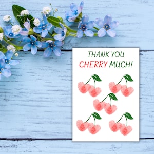 Cherry Thank You Note, Thank You Card, Thank You Berry Much Printable ...