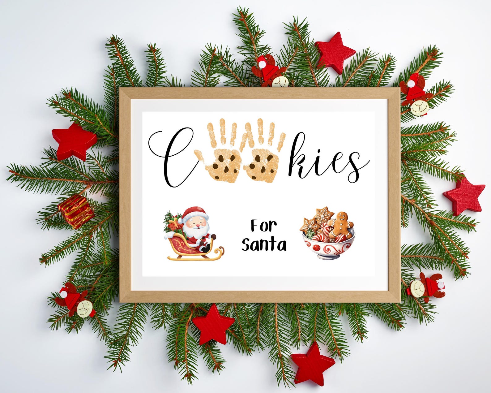 Christmas Kids Activities Printable Handprint & Fingerprint Art Bundle ...