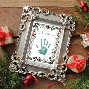 Christmas Kids Activities Printable Handprint & Fingerprint Art Bundle ...