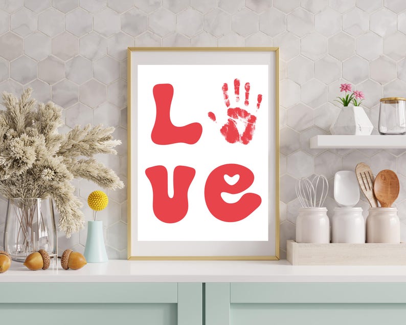 Valentine's Day Handprint Art Kids Activities Printable Handprint ...