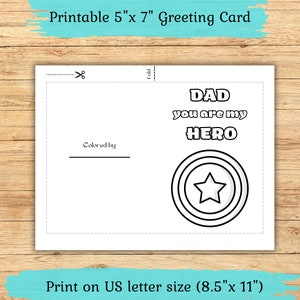 Printable Best Dad Ever Coloring Card, Instant Printable Card, Coloring ...
