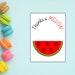 Watermelon Thank You Card, Printable Thanks a Melon Card, Printable ...