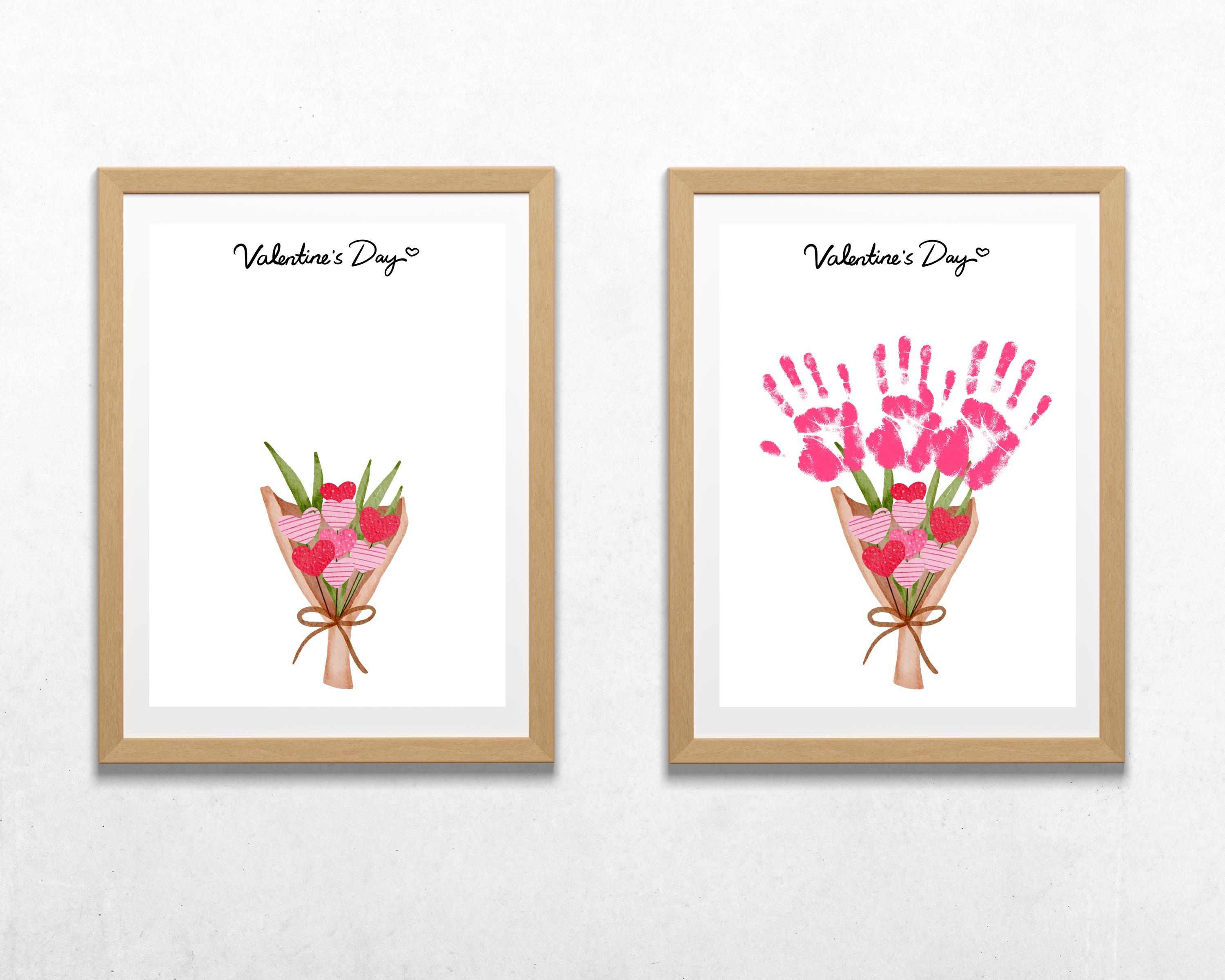 20 Valentine Handprint Art Printable Valentine's Day, Handprint Art ...