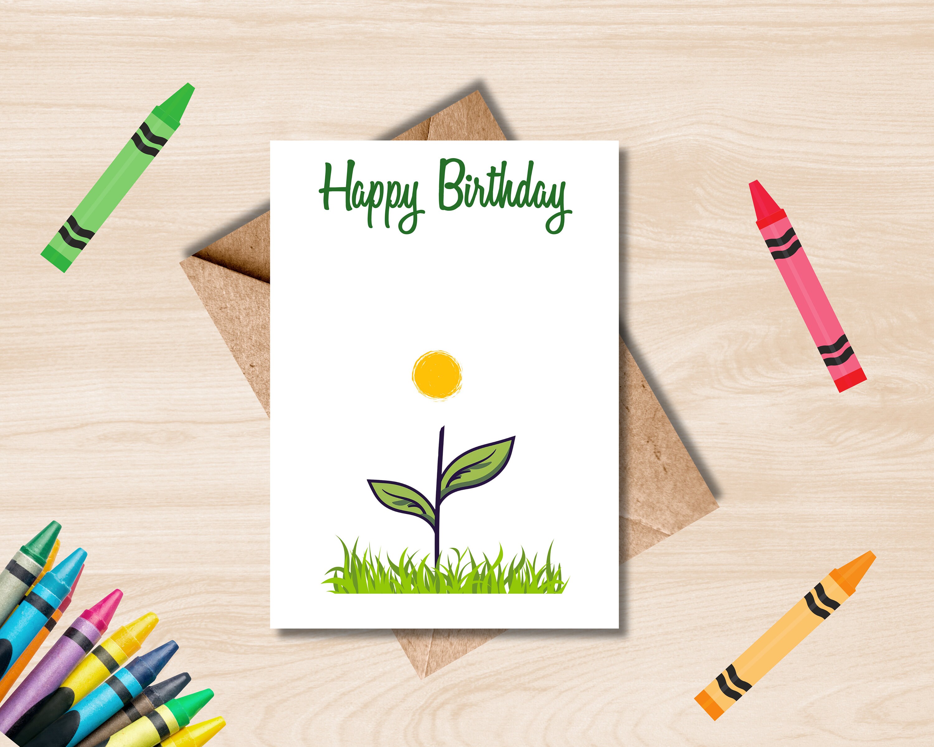 Happy Birthday Flower Fingerprint Card, Kid, Toddler, Child, Craft ...