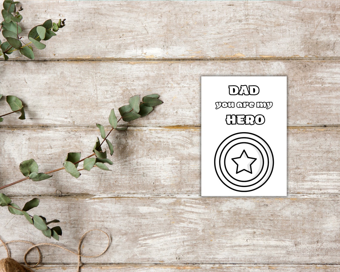 Printable Best Dad Ever Coloring Card, Instant Printable Card, Coloring ...
