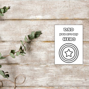 Printable Best Dad Ever Coloring Card, Instant Printable Card, Coloring ...