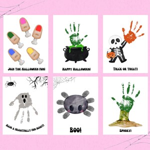 Halloween Handprint Art Bundle | Printable Crafts for Kids | Ghost ...