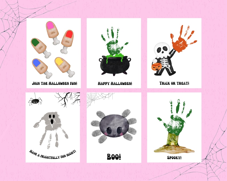 Halloween Handprint Art Bundle | Printable Crafts for Kids | Ghost ...