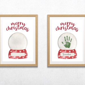 Christmas Kids Activities Printable Handprint & Fingerprint Art Bundle ...