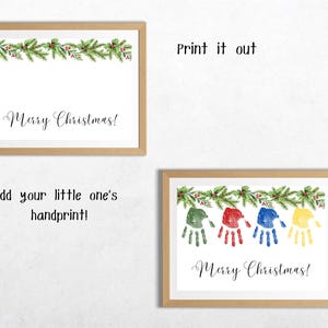 Christmas Kids Activities Printable Handprint & Fingerprint Art Bundle ...