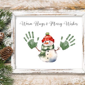 Christmas Kids Activities Printable Handprint & Fingerprint Art Bundle ...
