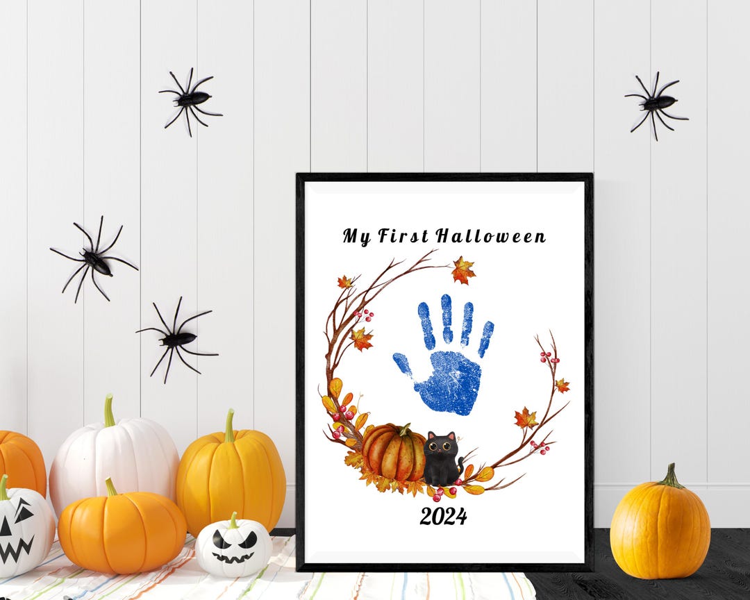 Baby's First Halloween Footprint Art Craft | Adorable Printable ...