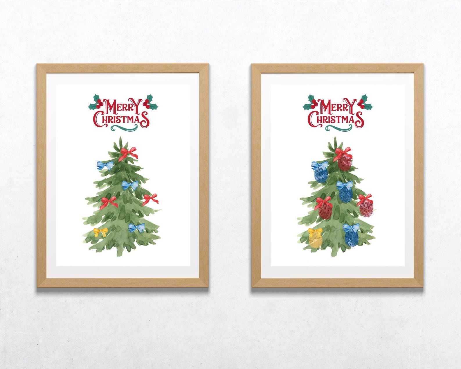 Christmas Kids Activities Printable Handprint & Fingerprint Art Bundle ...