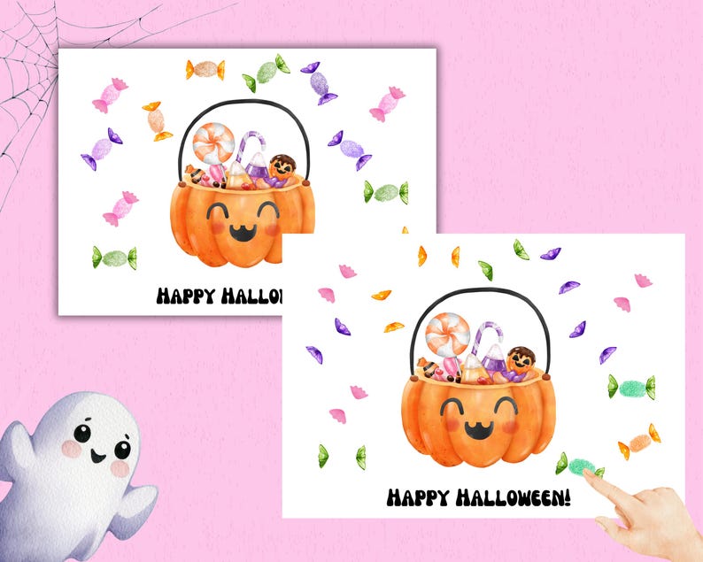 Halloween Handprint Art Bundle | Printable Crafts for Kids | Ghost ...