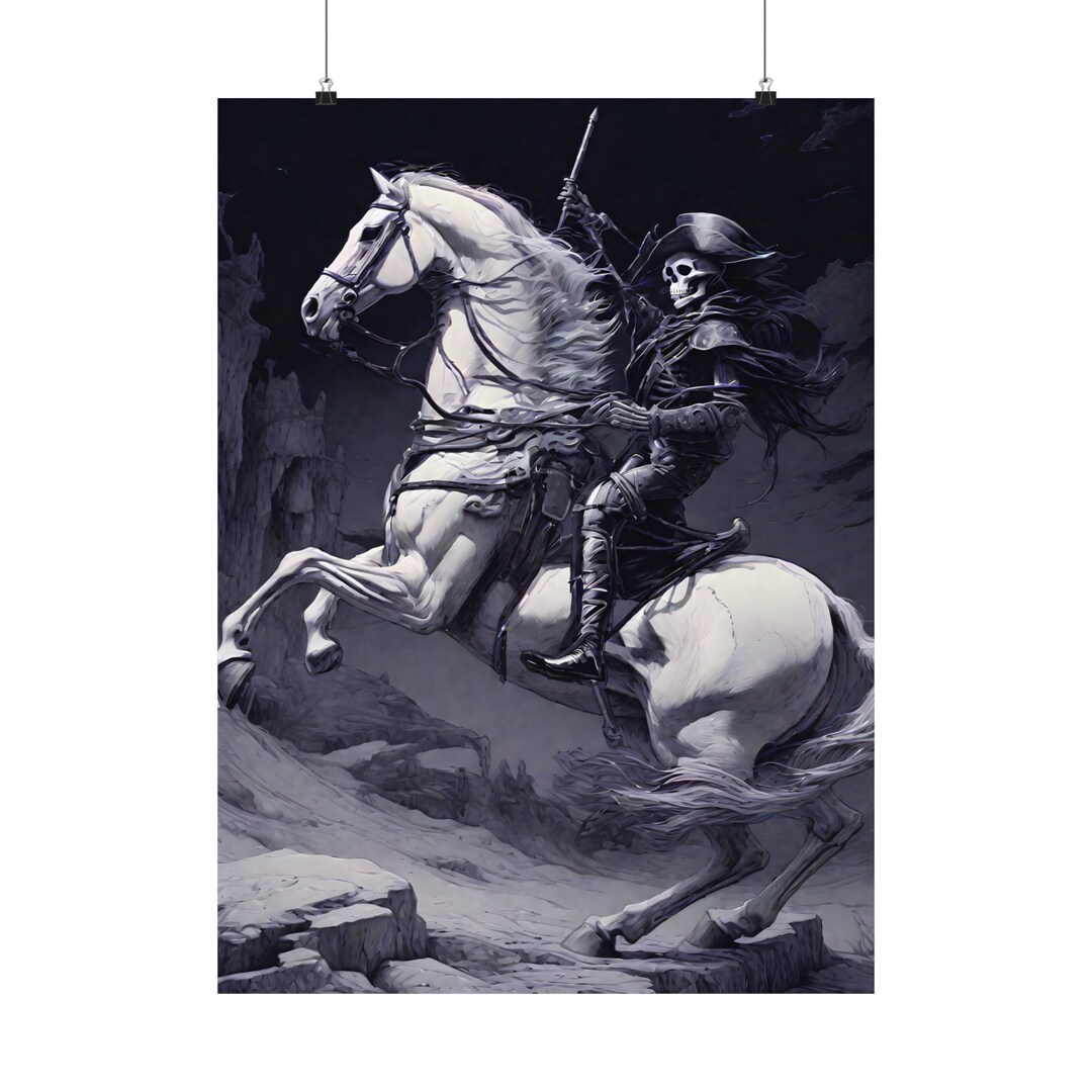 Napoleon Crossing the Alps Poster Skeleton Art Gothic Art Reimagined ...