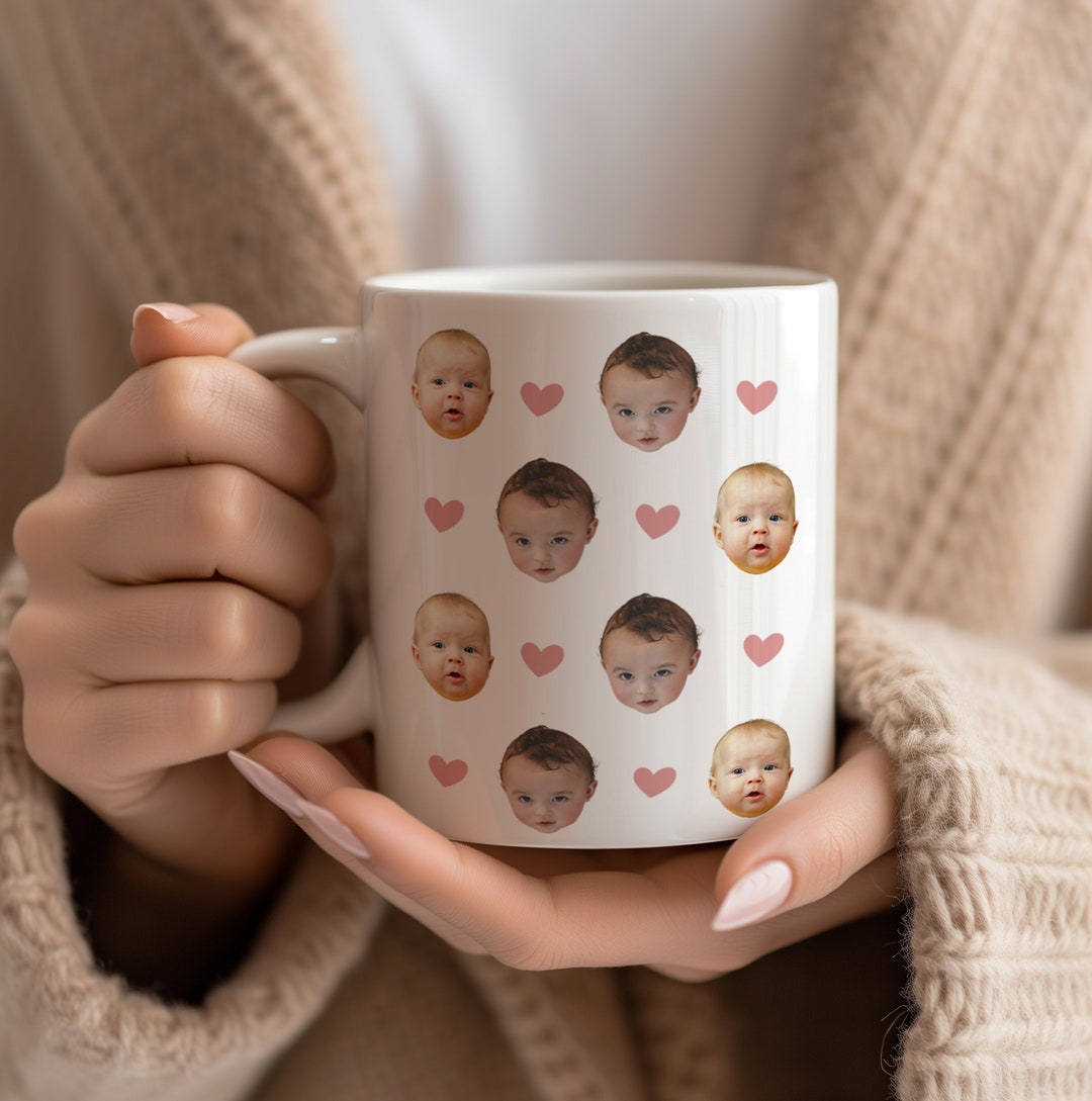 Baby Face Mug, Personalized Face Mug, Custom Photo Mug, Your Baby Face ...