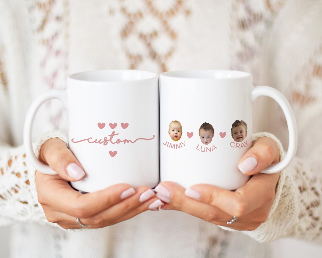 Baby Face Mug, Personalized Face Mug, Custom Photo Mug, Your Baby Face ...