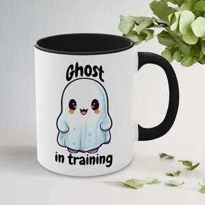 Halloween Mug With Cute Baby Ghost, Spooky Ghost Cup, Fun Coffee Cup ...
