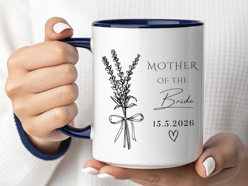 Personalized Mother of the Bride Mug, Mother of the Groom Gift, Custom ...