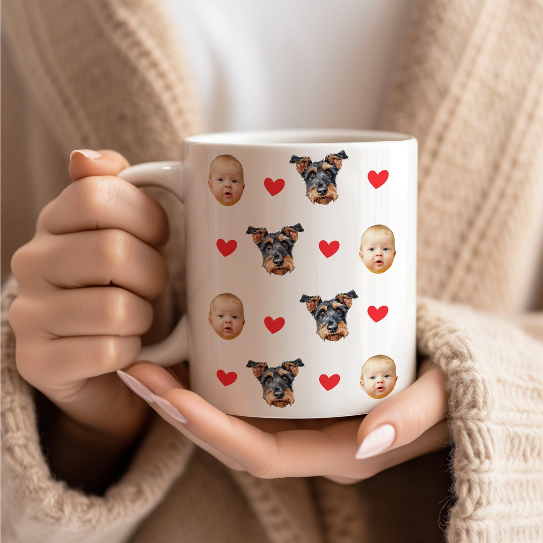 Baby Face Mug, Personalized Face Mug, Custom Photo Mug, Your Dogs Face ...