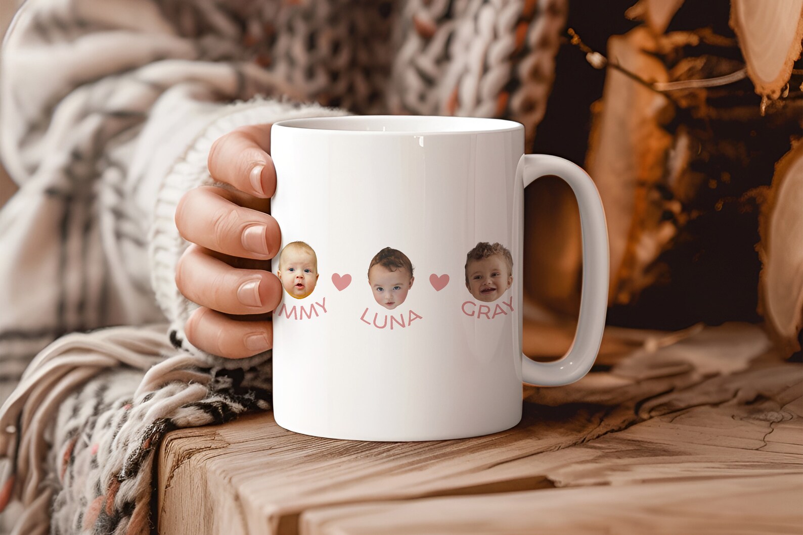 Baby Face Mug, Personalized Face Mug, Custom Photo Mug, Your Baby Face ...
