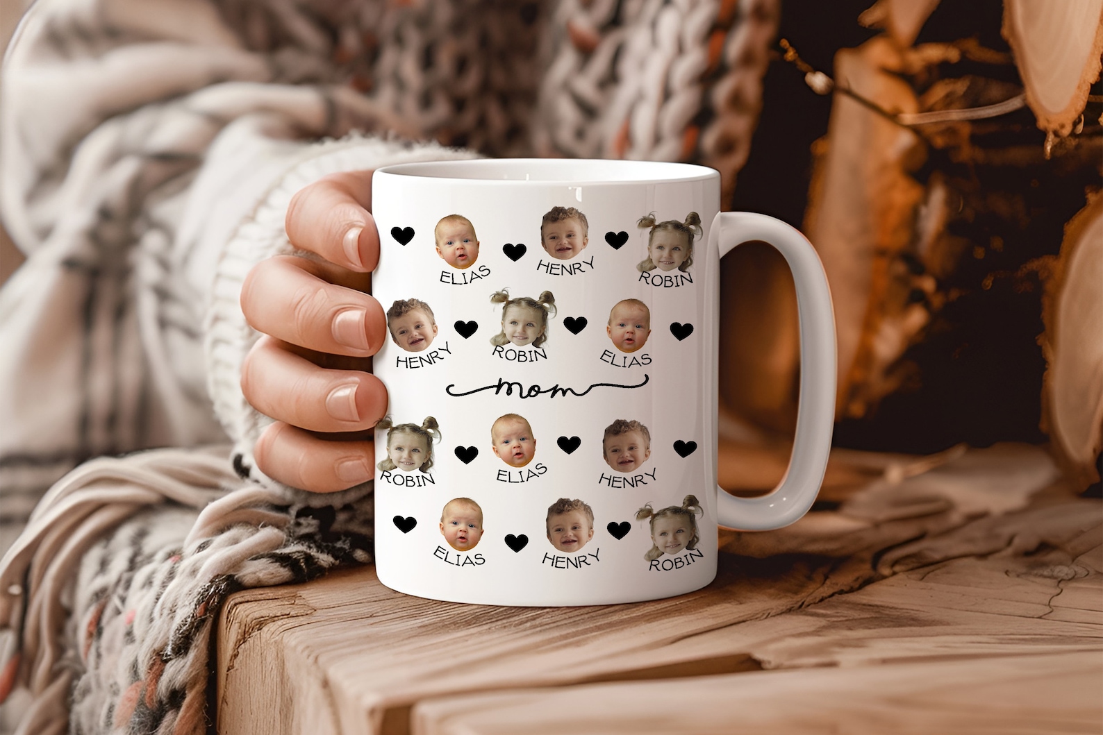 Baby Face Mug, Personalized Face Mug, Custom Photo Mug, Your Baby Face ...