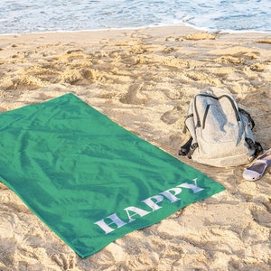 Custom Text Beach Towel, Custom Design Towel, Summer Beach Pool Party ...