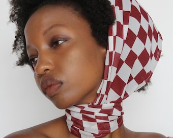 Scarf Accessory Red Silk Scarf for Her Travel Scarf Multi Purpose Scarf ...