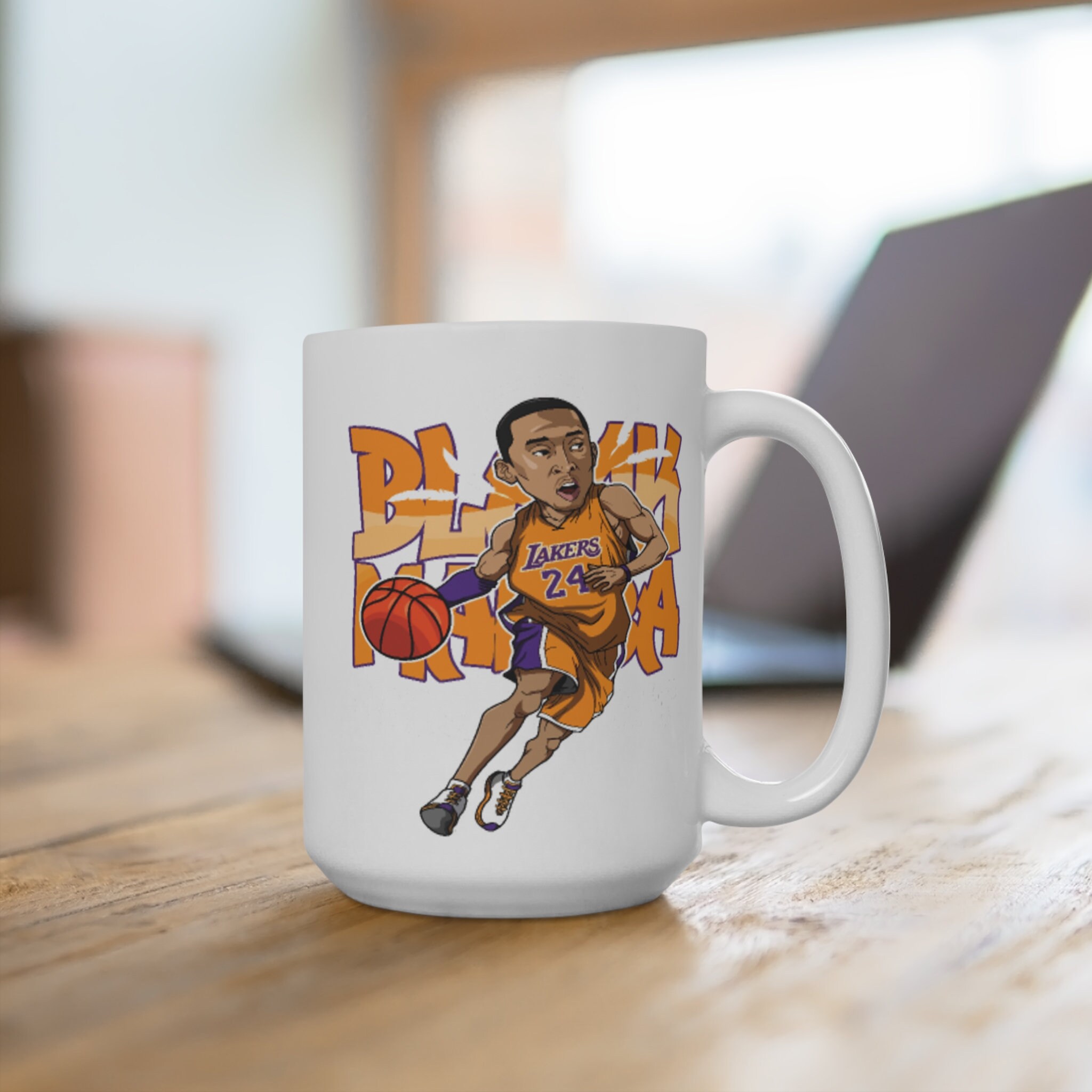 Black Mamba Kobe Bryant Cartoonized Mug Kobe Bryant Fan Black Mamba Fan ...