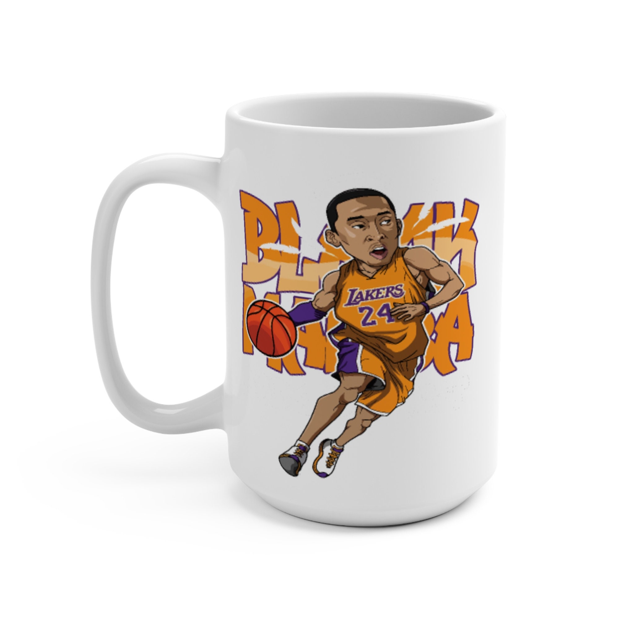 Black Mamba Kobe Bryant Cartoonized Mug Kobe Bryant Fan Black Mamba Fan ...