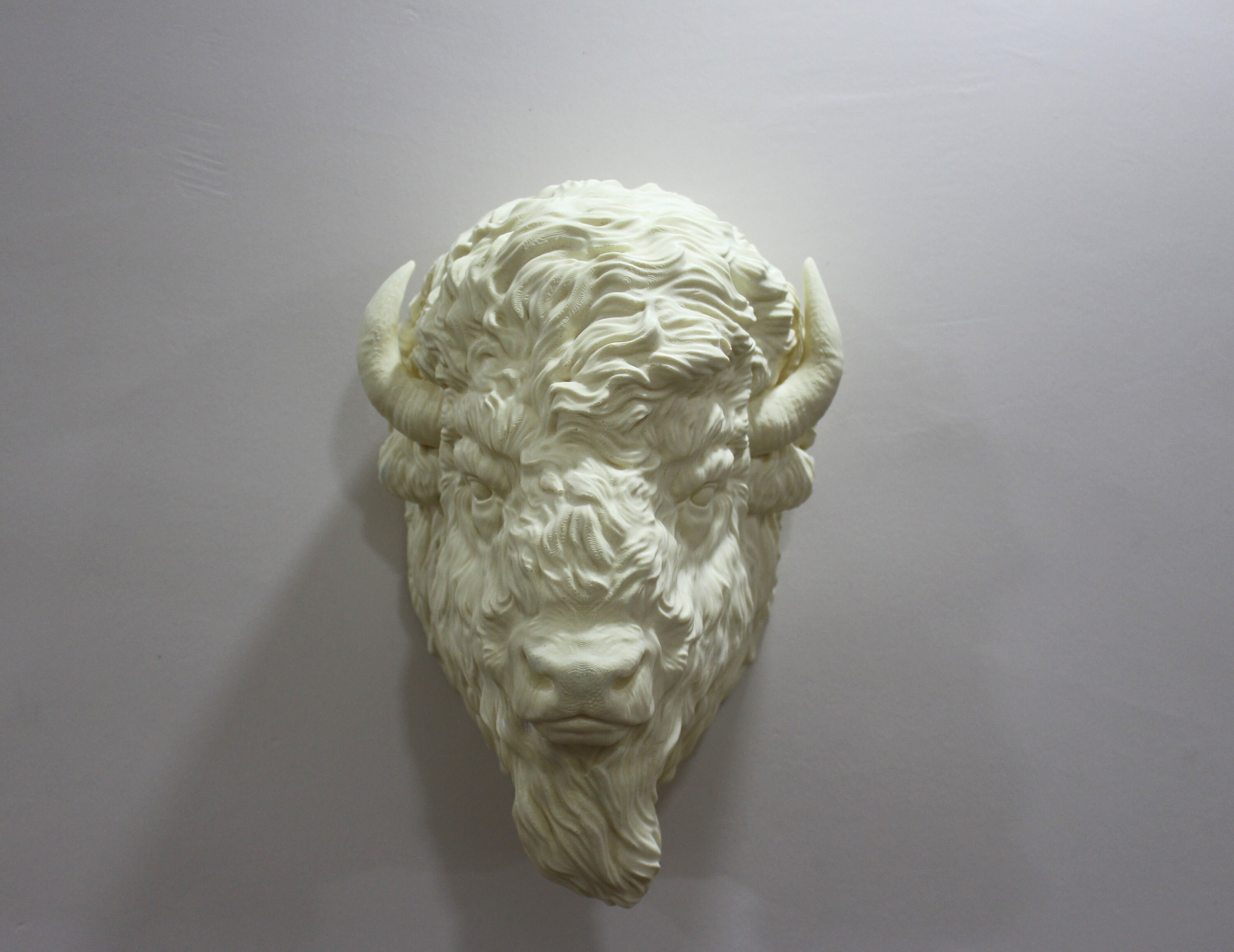 Big Bison Head Wall Lamp, Animal Head Wall Dekor, Anerican Bison Head ...