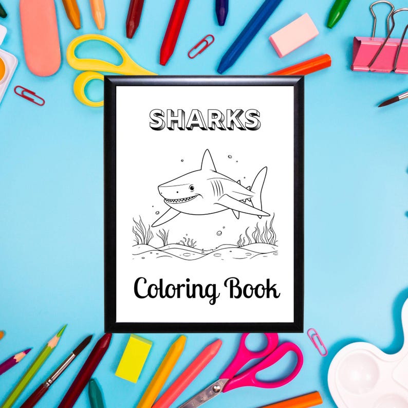 Shark Coloring Book | Shark Coloring Pages | Coloring Sheets | Stress ...