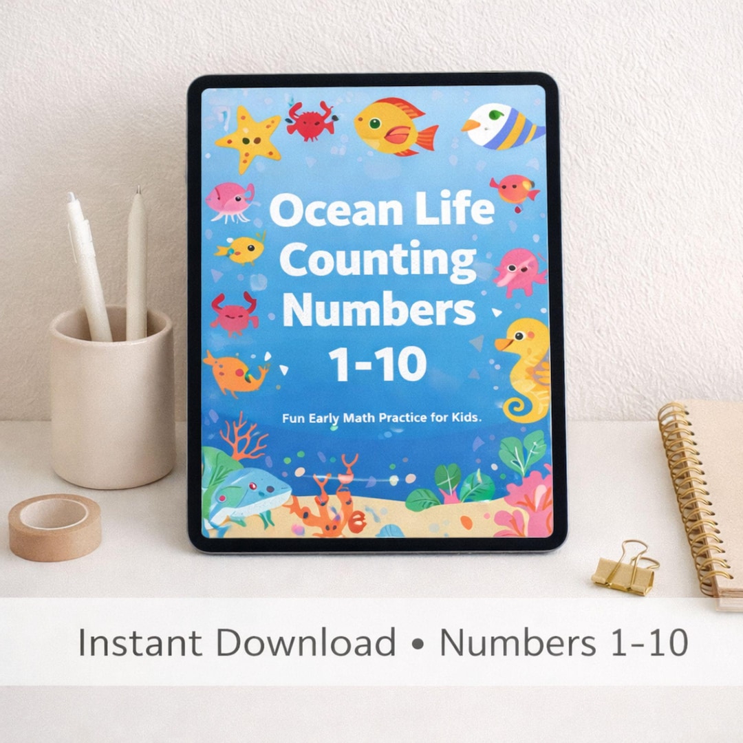 Ocean Animals Counting Printable 1–10 | Preschool Math Worksheet ...