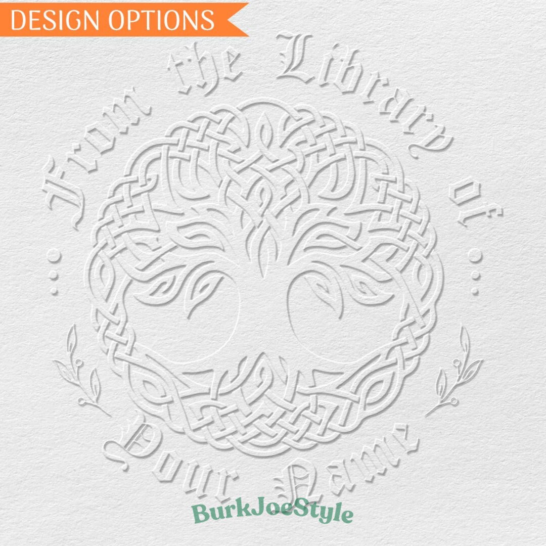 Viking Tree Custom Embosser From the Library of Ex Libris Book Stamp ...