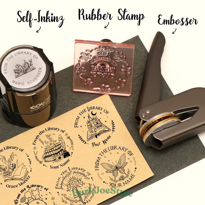 Dragon Fly Custom Embosser From the Library of Ex Libris Book Stamp ...