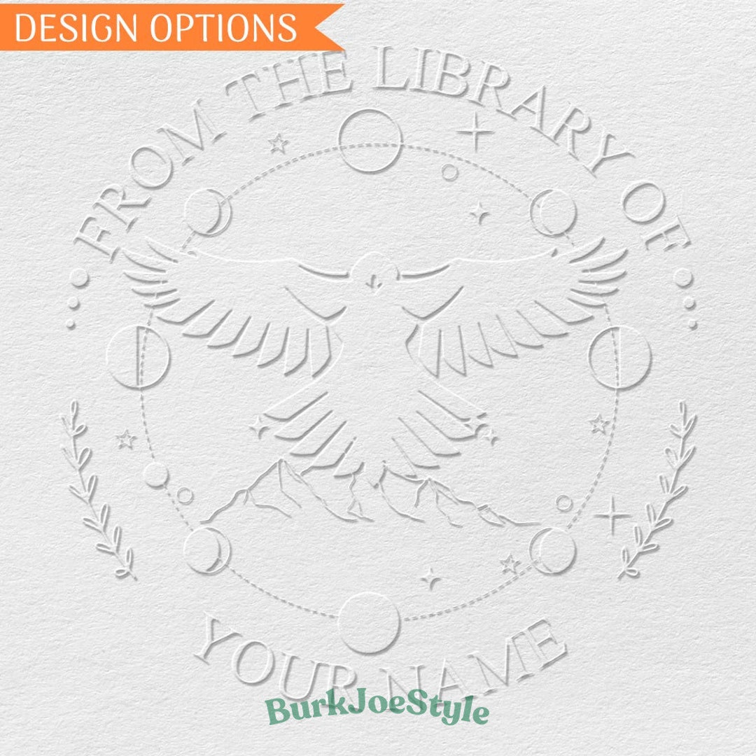 The Crow Club Custom Embosser From the Library of Ex Libris Book Stamp ...