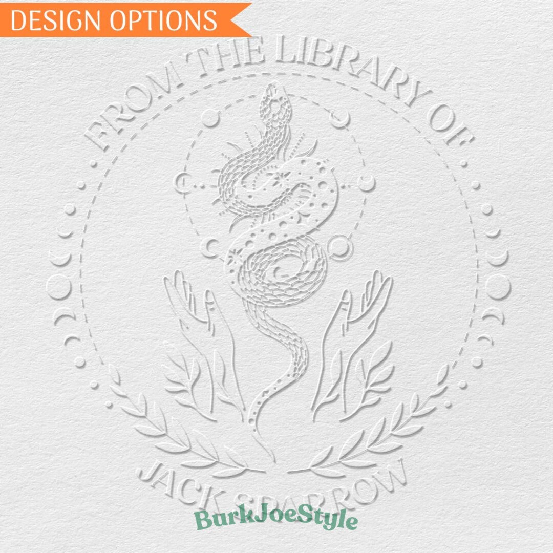 Astrology Snake Custom Embosser From the Library of Ex Libris Book ...