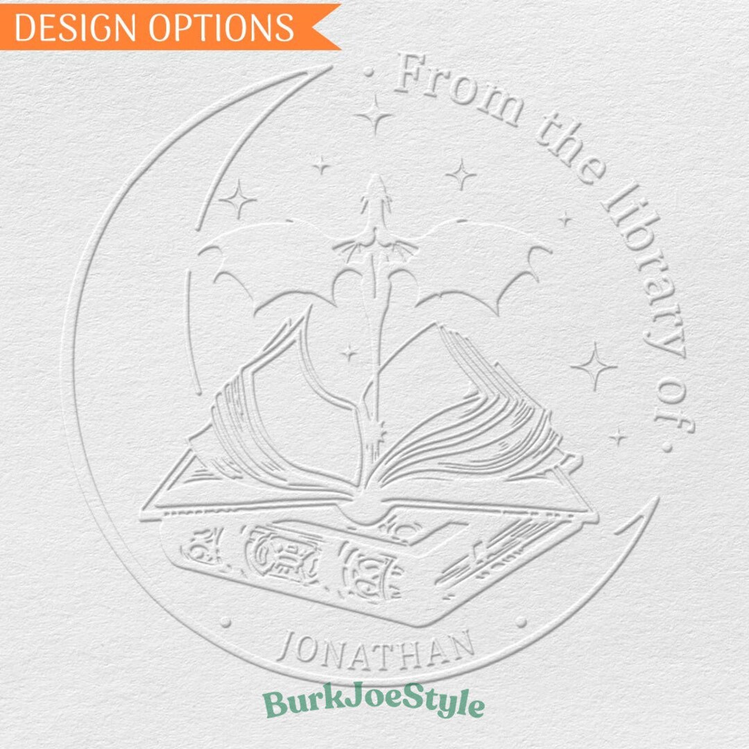 Dragon Vintage Custom Embosser From the Library of Ex Libris Book Stamp ...