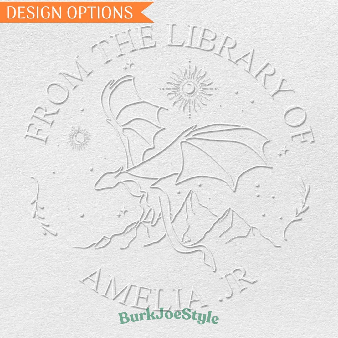 Dragon Fly Custom Embosser From the Library of Ex Libris Book Stamp ...