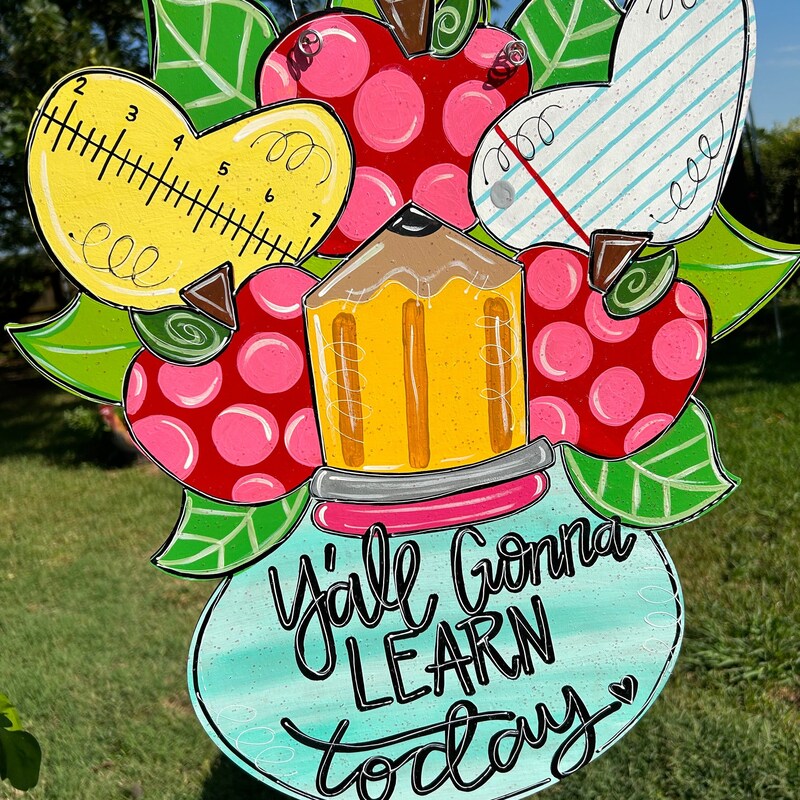 Apple Door Hanger - Etsy