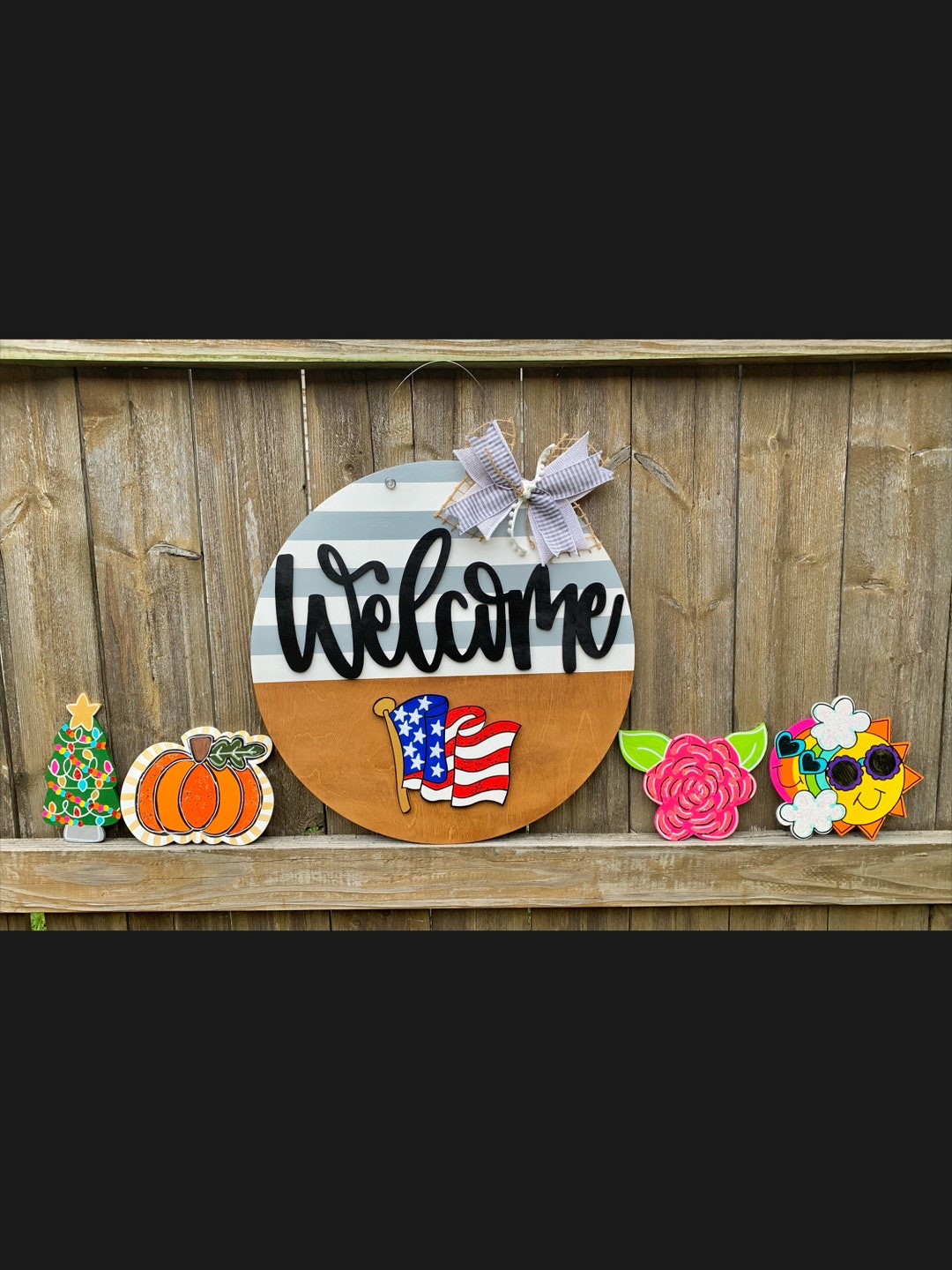 Interchange Welcome Sign, Welcome Door Hanger, Spring Door Hanger ...
